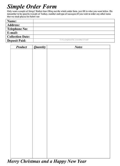 Christmas Orders | Lotmead